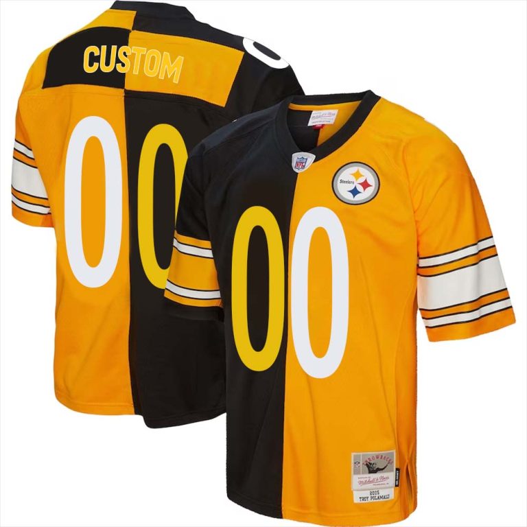 Custom Pittsburgh Steelers Mitchell & Ness 2005 Split Legacy Jersey ...